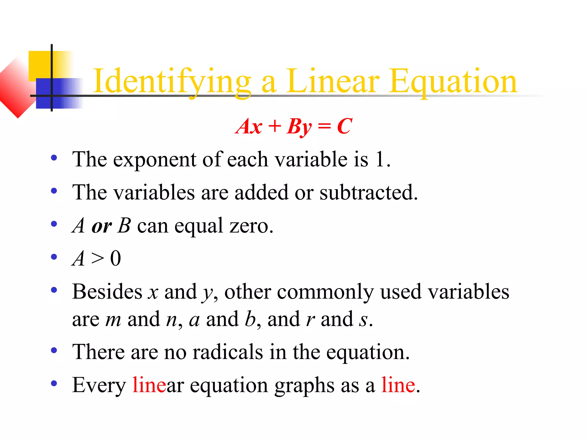 2.3 linear equations | PPT