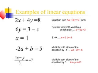 2.3 linear equations | PPT