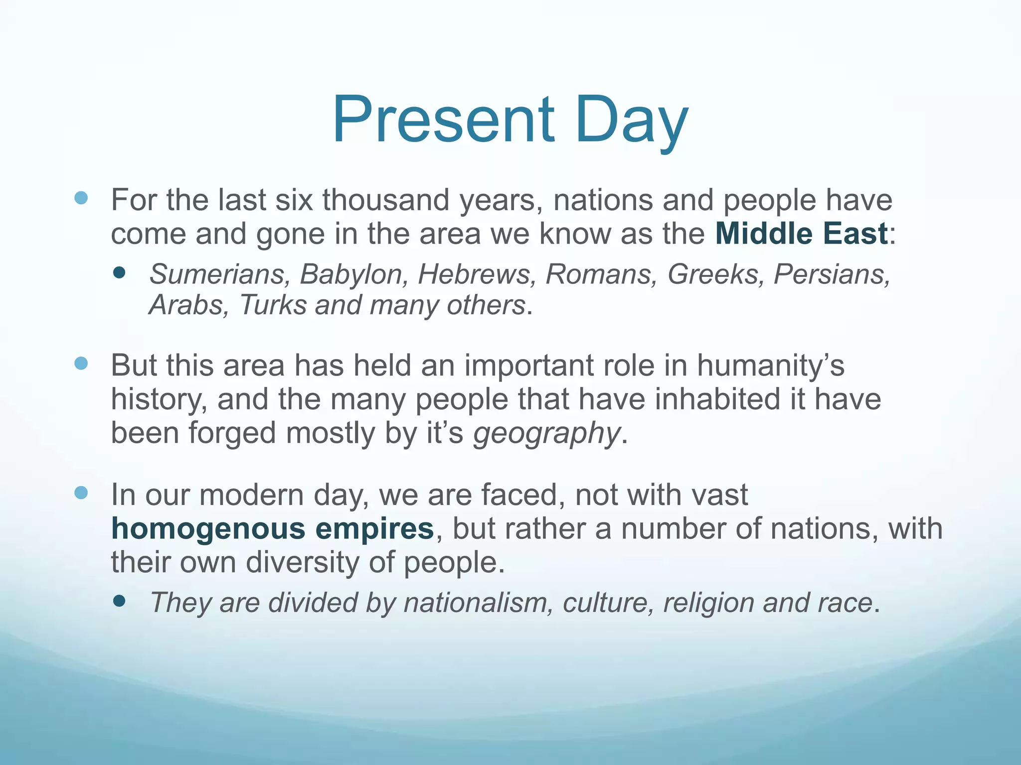 Modern Geo of The Middle East | PPT