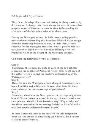 2-3 Pages APA Style FormatThere’s an old adage that says that hi.docx