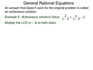 2 4 solving rational equations | PPTX