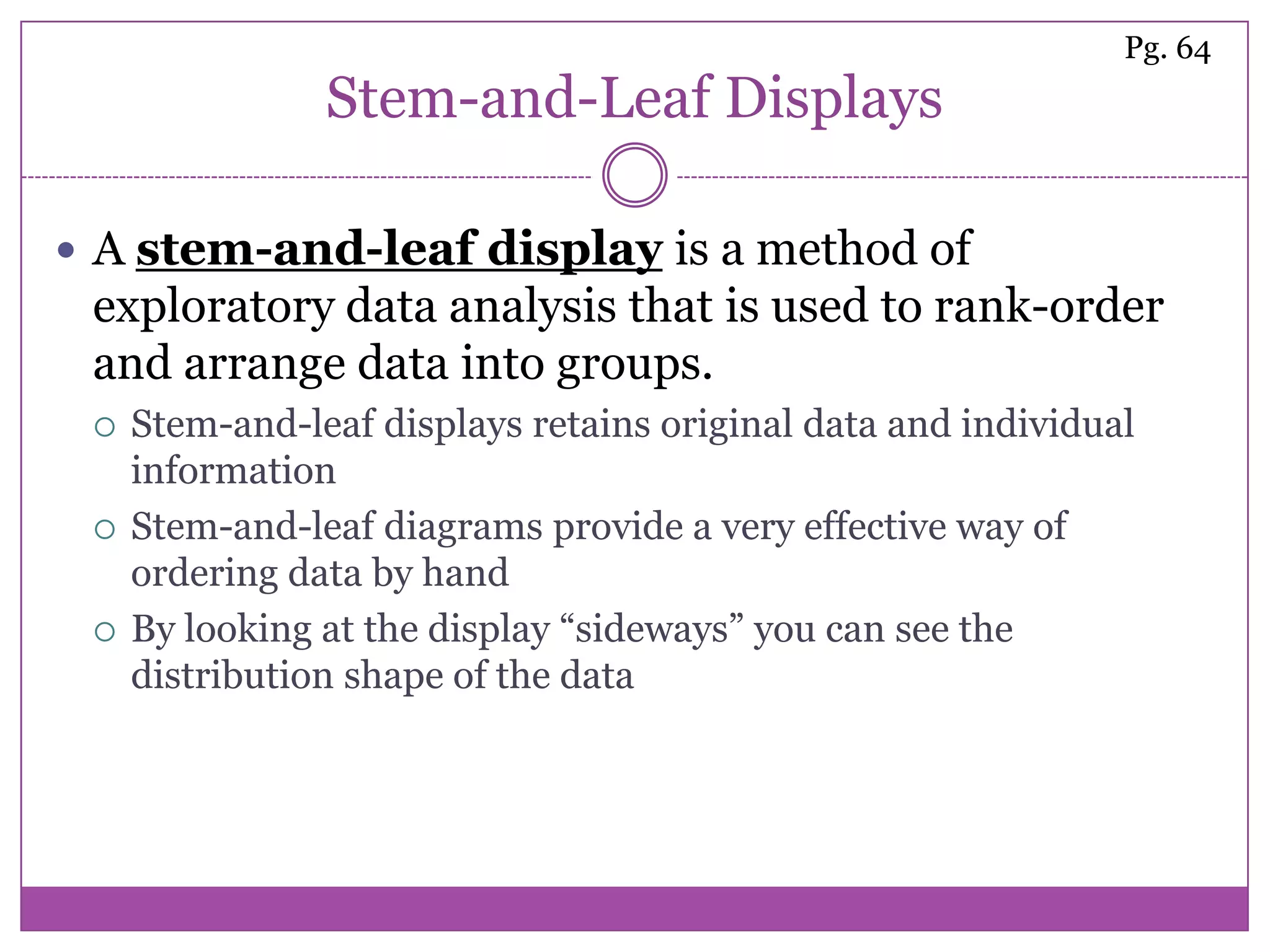 2.3 stem and leaf displays | PPTX