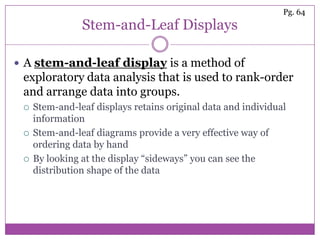 2.3 stem and leaf displays | PPTX