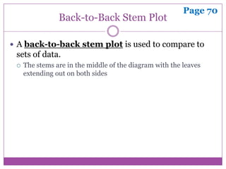 2.3 stem and leaf displays | PPTX