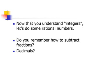 2.3 subtraction real numbers 1 | PPTX