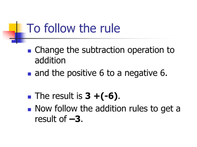 2.3 subtraction real numbers 1 | PPTX