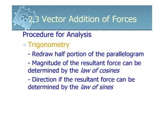 6161103 2.3 vector addition of forces | PPT