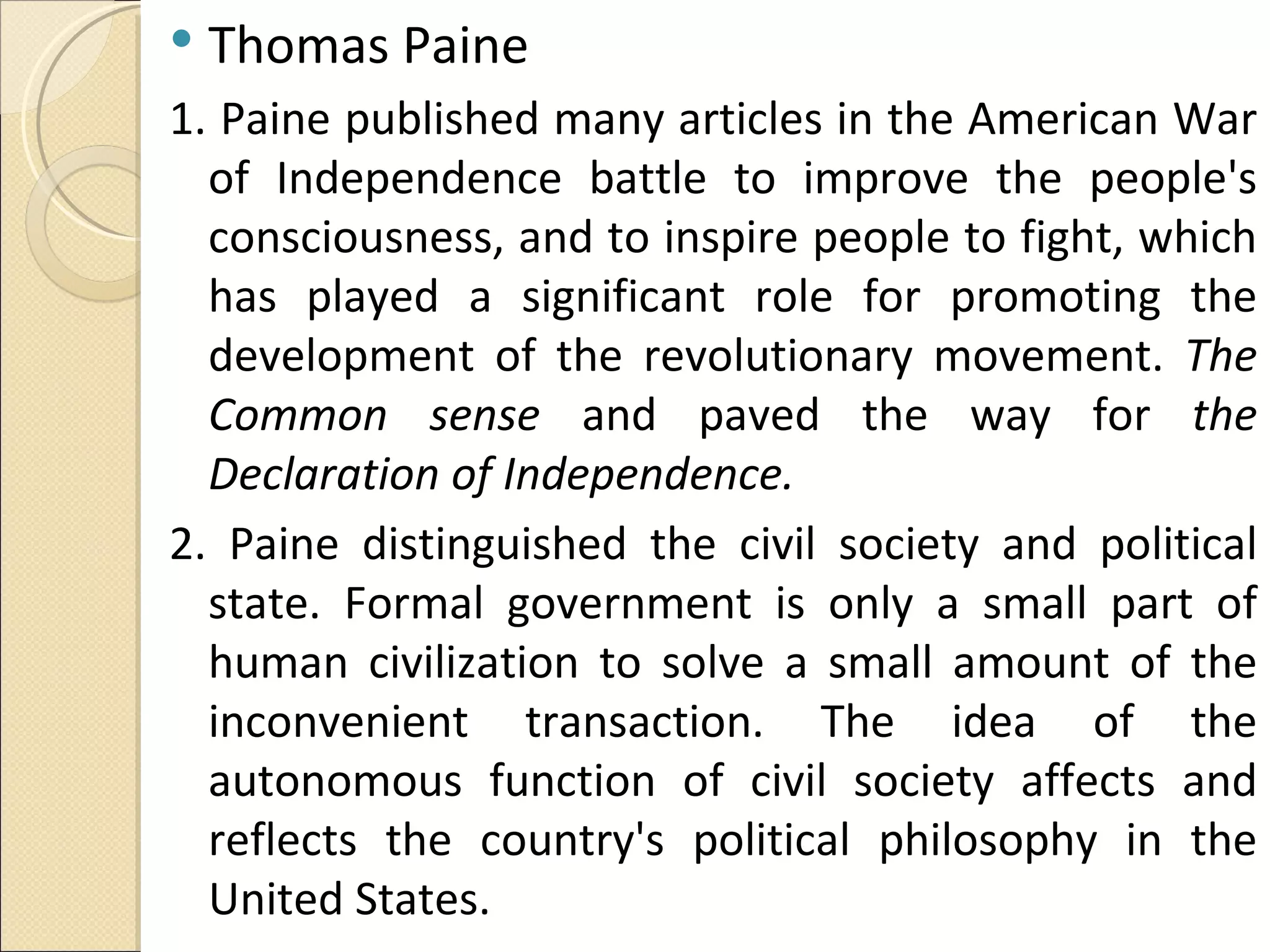 2 4-1 thomas paine, thomas jefferson | PPT