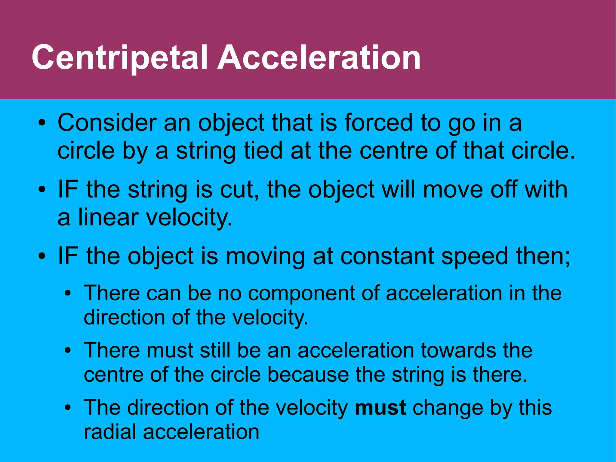 2.4 circular motion | ODP | Physics | Science