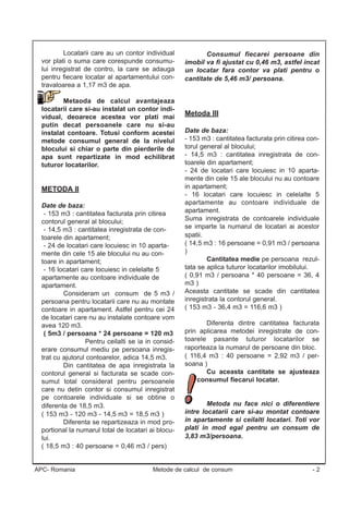 2.4. metode de calcul al consumului | PDF