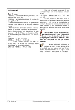 2.4. metode de calcul al consumului | PDF
