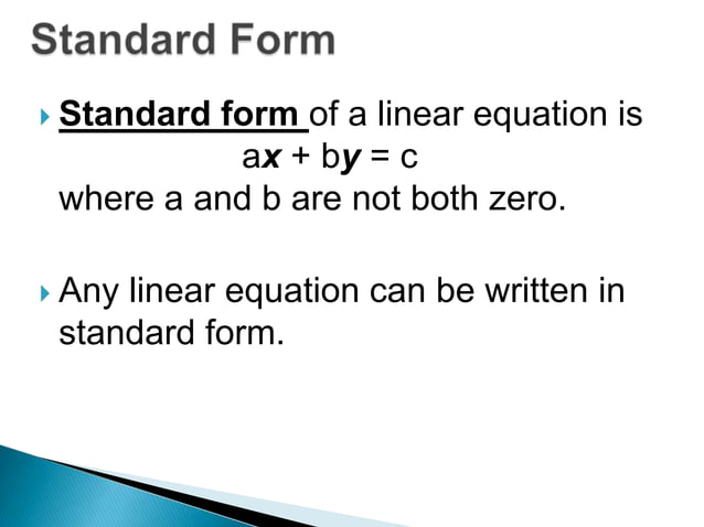 2 4 graphing in standard form | PPT