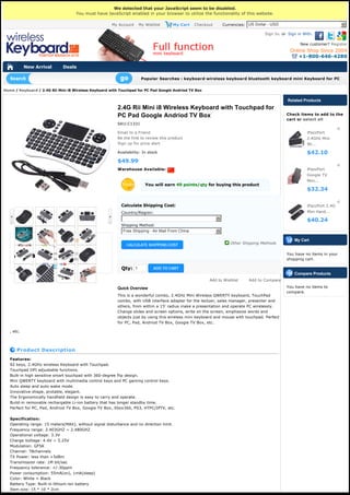 2.4 g rii mini i8 wireless keyboard with touchpad for pc pad google andriod tv box | PDF ...