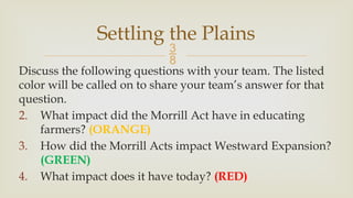 Morrill Land Grant Act and Farming Tech - US History | PPT