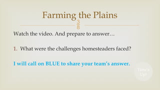 Morrill Land Grant Act and Farming Tech - US History | PPTX