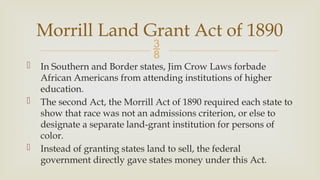 Morrill Land Grant Act and Farming Tech - US History | PPT