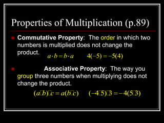 2.4 multiplication of real numbers 1 | PPTX
