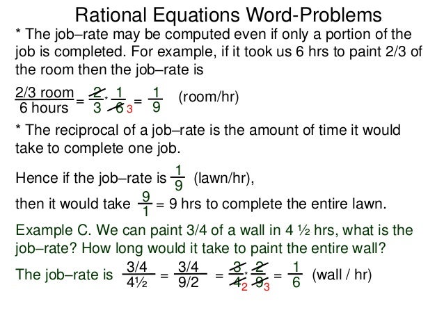 2 5 Rational Equations Word problems 2 5 Rational Equations Word problems