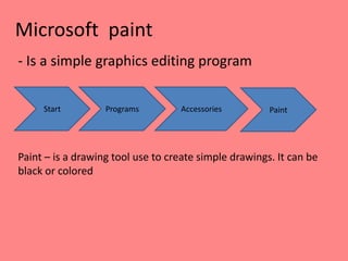 #2 4th ppt gr.1 microsoft paint aa | PPT