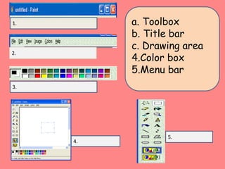 #2 4th ppt gr.1 microsoft paint editing and drawing tools | PPTX