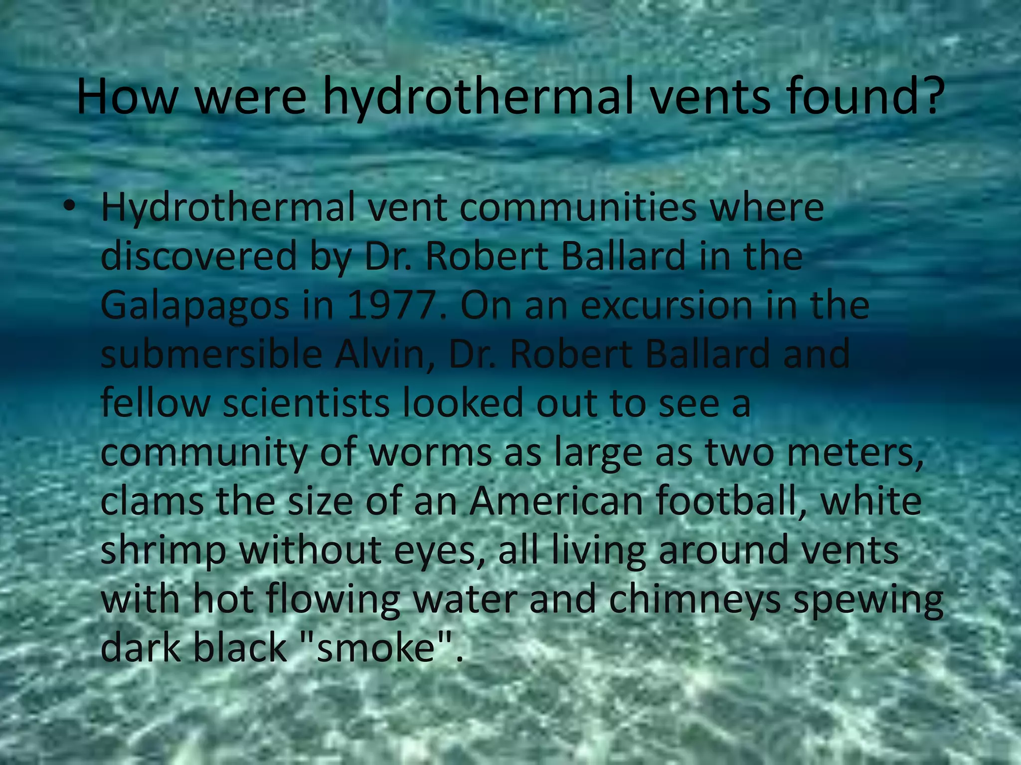 2.5.2 hydrothermal vents | PPTX