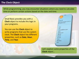 2.5 clock, desktop, and dictionary objects | PPT