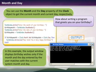 2.5 clock, desktop, and dictionary objects | PPT