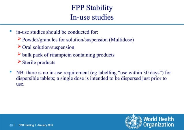 Stability testing of pharmaceutical finished products | PPT