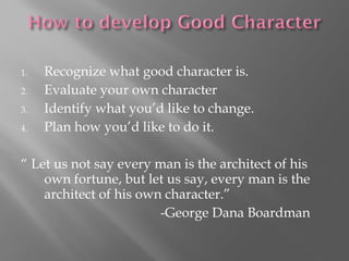 2 5 character development | PPT | Family and Relationships