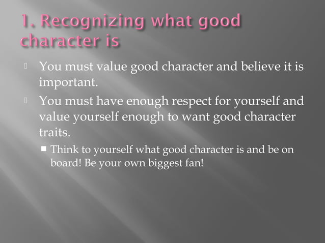 2 5 character development | PPT | Family and Relationships