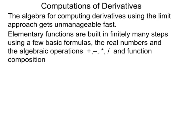 2.5 computations of derivatives | PPT