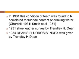 indices measuring dental fluorosis | PPTX