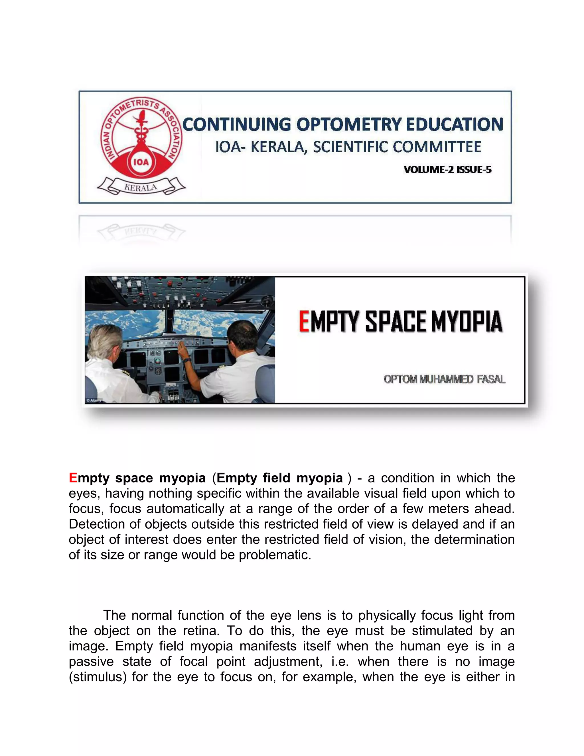 empty space myopia | PDF