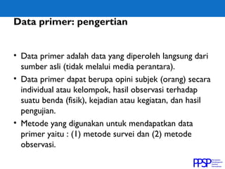 Pengumpulan Data Primer Sanitasi Permukiman | PPT