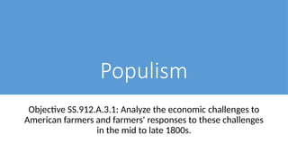 Populism Guided Notes - US History (FL). | PPT