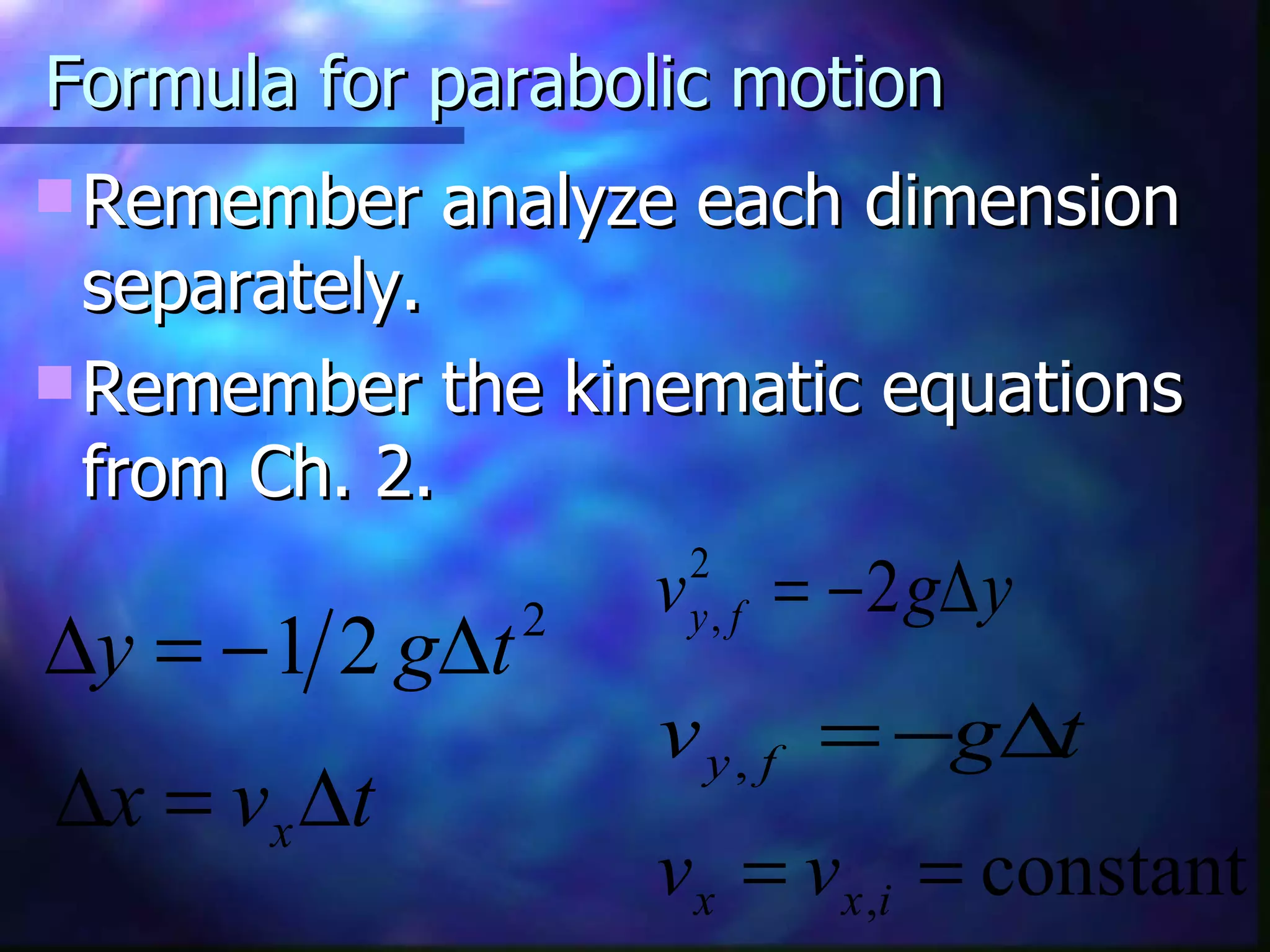 2-6 Projectile Motion | PPT