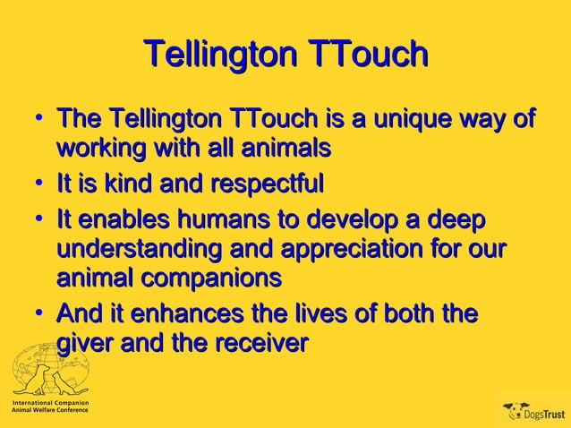 Tellington Touch - Sarah Fisher | PPT