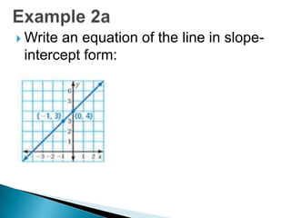 2 5 writing eqns in slope-intercept form | PPTX