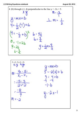2.5 writing linear equations | PDF