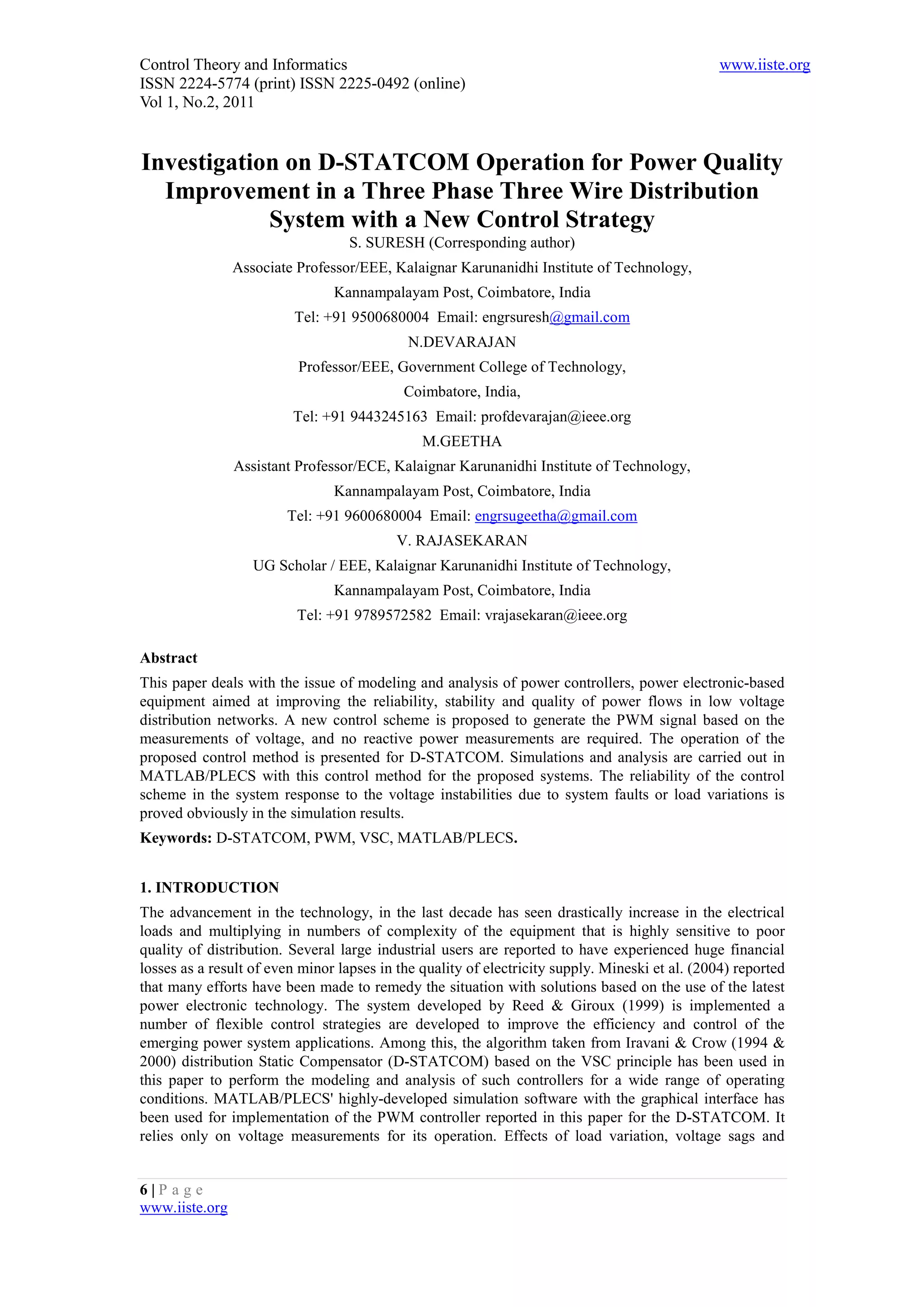 2.[6 13]investigation on d-statcom operation for power quality improvement in a three phase ...