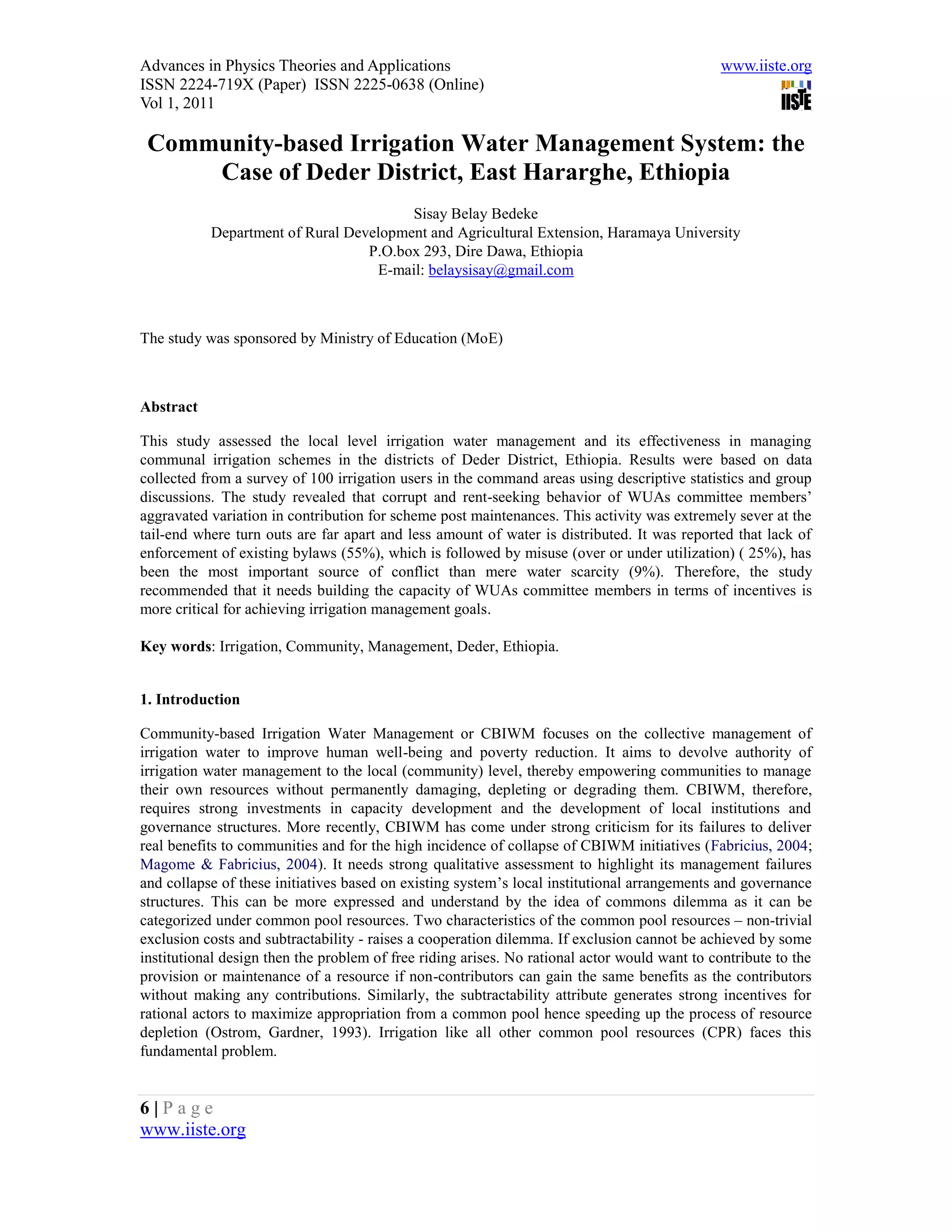 2.[6 14]community based irrigation water management systems | PDF ...