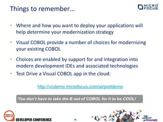 Developer Conference 2.6 - (Skills and Development Efficiency) Modernizing your Apps with Visua ...