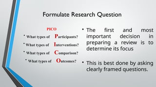 Developing Research Proposal Systematic Review | PPTX