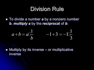 2.6 division of real numbers day 1 | PPT