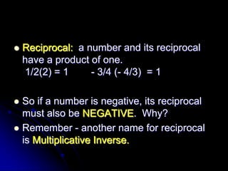 2.6 division of real numbers day 1 | PPT