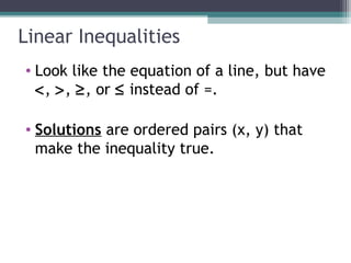 2.6 Linear Inequalities in Two Variables | PPT