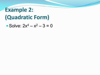 2 6 solving polynomial equations by factoring | PPT