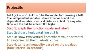 2.6 solving quadratic inequalities (pre-lesson) | PPTX