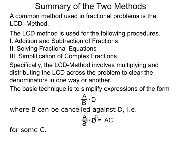 2 7 summary of usage of lcm | PPT