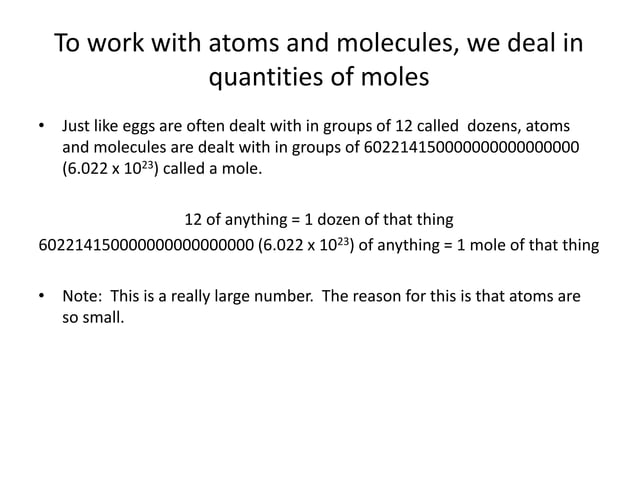 2 6 unit conversion - mole conversions - atom and molecule to mole | PPTX